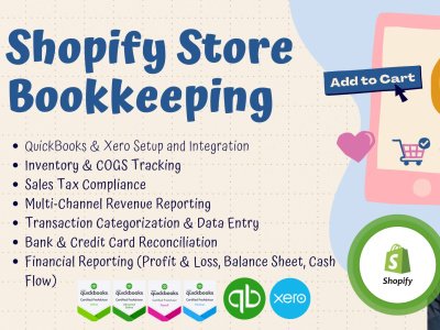 A Bookkeeper for Shopify Store Ecommerce Accounting & Bookkeeping Clean ...