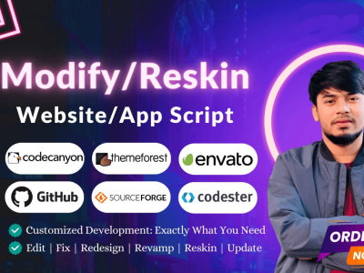 Edited, modified, and reskinned scripts, apps, and website source codes | Upwork