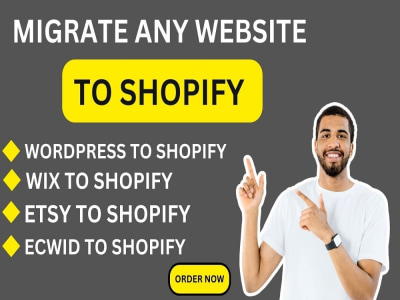 Get Shopify migration from any eCommerce Magento, WooCommerce, Wix | Upwork