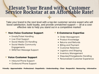 An amazing Customer Service Rockstar at an Affordable Rate! | Upwork