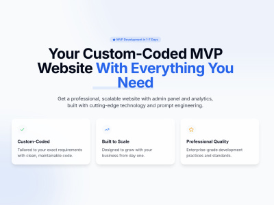 A custom-coded MVP website with admin panel and analytics | Upwork