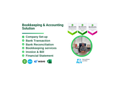 Accounting and bookkeeping services using quickbooks online,zero,wave | Upwork