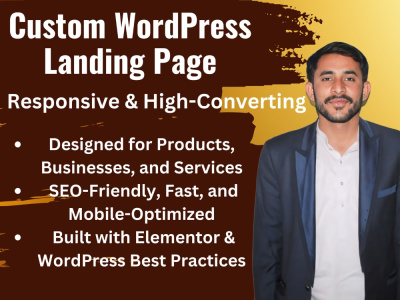 A custom, responsive, high-converting WordPress landing page for a product. | Upwork