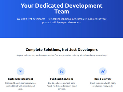 A dedicated dev team to build complete modules for your product | Upwork