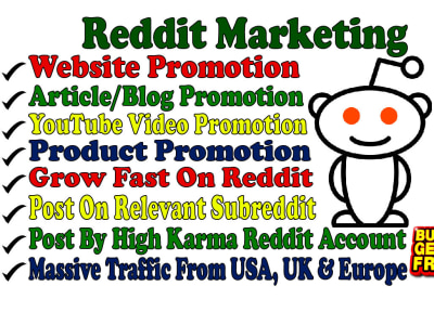 Reddit marketing, Organic Reddit Promotion, Reddit Posts & Comments ...