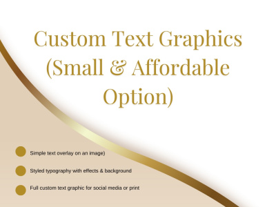 Custom Text Graphics (Small & Affordable Option) | Upwork