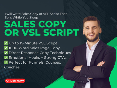 Powerful VSL Script or Sales Page Copy for Funnels & Launches | Upwork