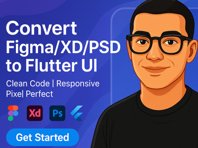 Convert Figma/XD/PSD Design to Flutter UI | Upwork