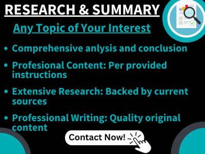 Get Summary, Research, Editing, Proofreading or Rewriting services | Upwork