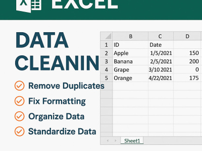 Excel Data Cleaning & Formatting Expert | Accurate & Fast | Upwork
