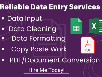 Data entry, data cleaning and data formatting | Upwork