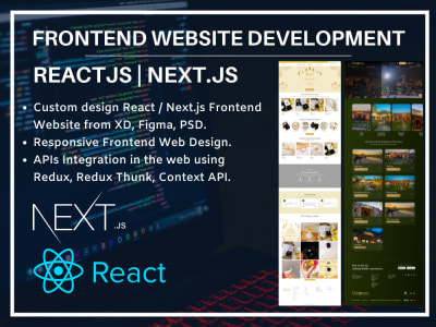 A Modern Frontend Website with React.js & Next.js | Fast & Responsive ...