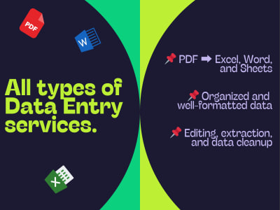 Accurate Data Conversion: PDF to Excel, Word, or Google Sheets | Upwork