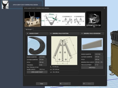 AUGER FLiGHT FORMiNG MACHiNE PROJECT + PARAMETRiC SOFTWARE | Upwork