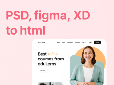 Your Figma, PSD, or XD design turned into responsive HTML | Upwork