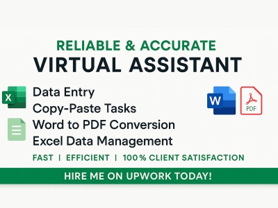 Data entry , copy paste, | Upwork