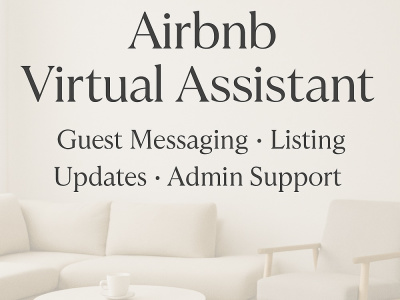 Airbnb Virtual Assistant – Guest Messaging, Listing Management | Upwork