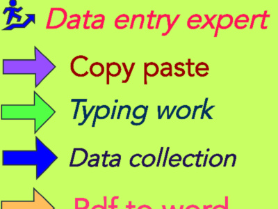 A data entry ,copy paste, pdf to word convert | Upwork
