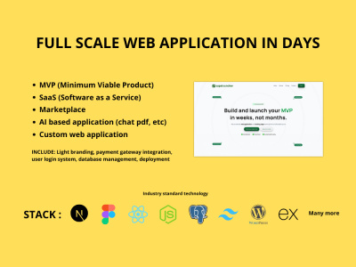 Full scale web application, MVP, and SaaS super-fast! | Upwork