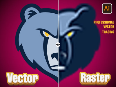 Manual Vector Tracing Vectorize Logo High Quality Vector, Raster to Vector | Upwork