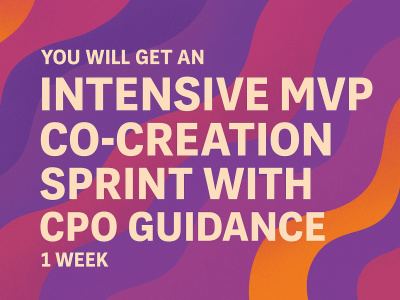 An intensive MVP co-creation sprint with CPO guidance (1 week) | Upwork