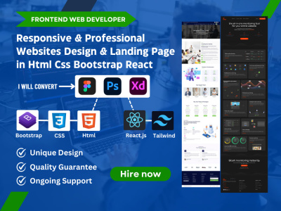 Responsive Website Design | PSD/FIGMA to HTML, CSS, Bootstrap & React.js | Upwork