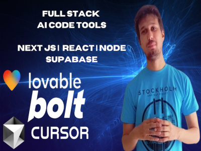 Next JS, React, Supabase web app with bolt, loveable, cursor ai, and replit | Upwork
