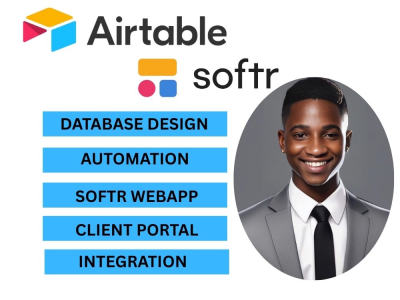 Airtable database, softr webapp, automation, client portal, integration | Upwork