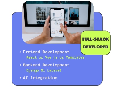 Full Stack Web Application Django or Laravel & Frontend development ...