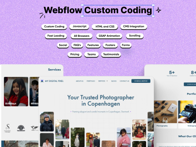 A Webflow custom-coded website in 24 hours | Upwork