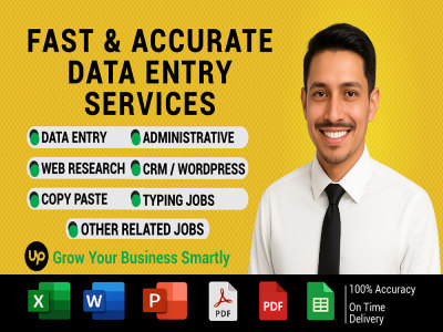 Fast data entry, web research and admin support services with 100% accuracy | Upwork