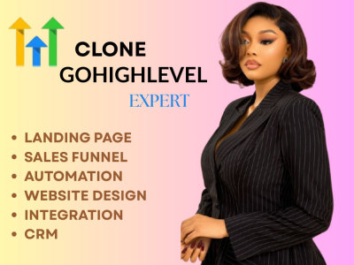 Clone gohighlevel funnel ghl with a2p 10dlc for go high level landing pages | Upwork