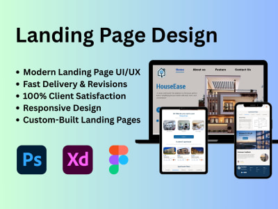 Modern & Responsive Landing Page UI/UX Design | Upwork