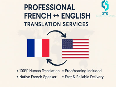 Manual translation English to French and French to English | Upwork