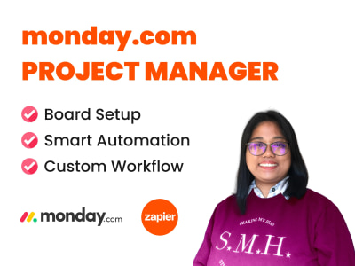 A monday.com custom dashboard with smart Zapier automations | Upwork