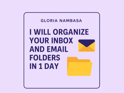 :I will organize your inbox and email folders in 1 day | Upwork