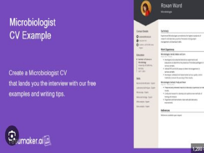 Resume for biomedical, microbiologist, scientist, bioinformatics | Upwork