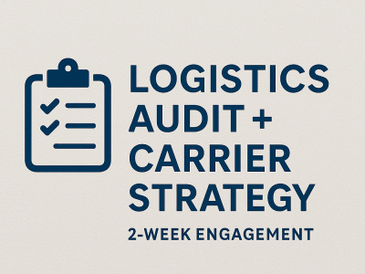 An audit of logistics spend and delivery of an optimized carrier ...