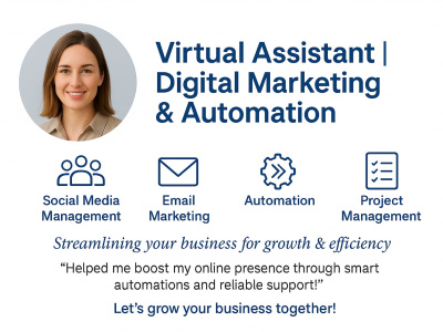 An all-in-One Virtual Assistant: Digital Marketing & Automated Workflows | Upwork