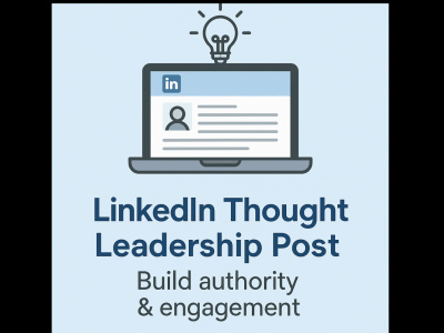 LinkedIn Thought Leadership Post for Authority & Engagement | Upwork