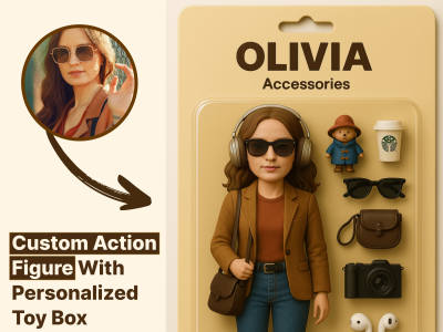 Custom Action Figure with Personalized Toy Box | Fun Gift for Him Her ...