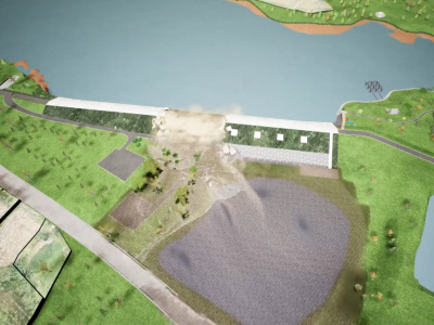 Unreal Engine Hydraulic Animation |Dam Breach & Landslide Simulation ...