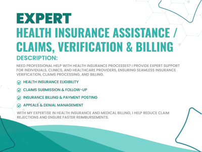 Expert Health insurance assistance / Claims, verification & Billing ...