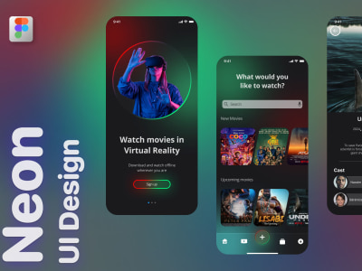 Bright, Bold and Modern: Custom Neon UI Design – Fully Prototyped in ...