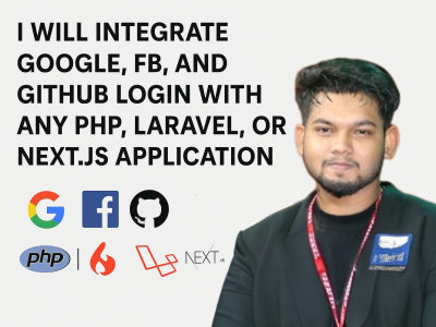 Integrated google, fb and github login with any PHP laravel or nextjs | Upwork