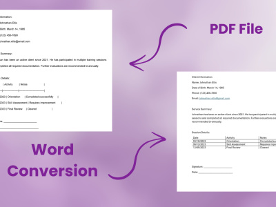PDF to Word Conversion | Upwork