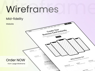 Wireframes Mid-Fidelity for Website or Landing Page | UX Design | Upwork