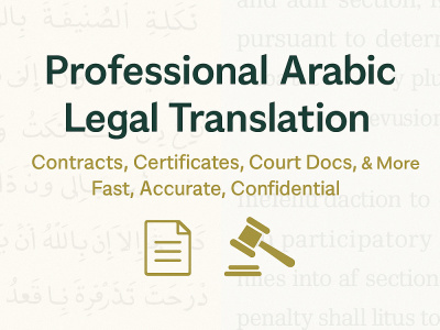 Legal Arabic Services – Translation, Proofreading & Writing | Upwork