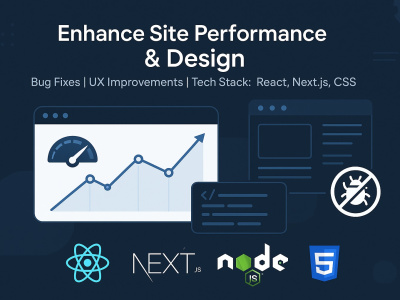 Fix Frontend Backend Bugs, Improve design & WebSite Performance | Upwork
