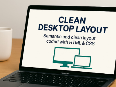 Responsive HTML/CSS Web Page Layout – Clean, Manual Code Only | Upwork